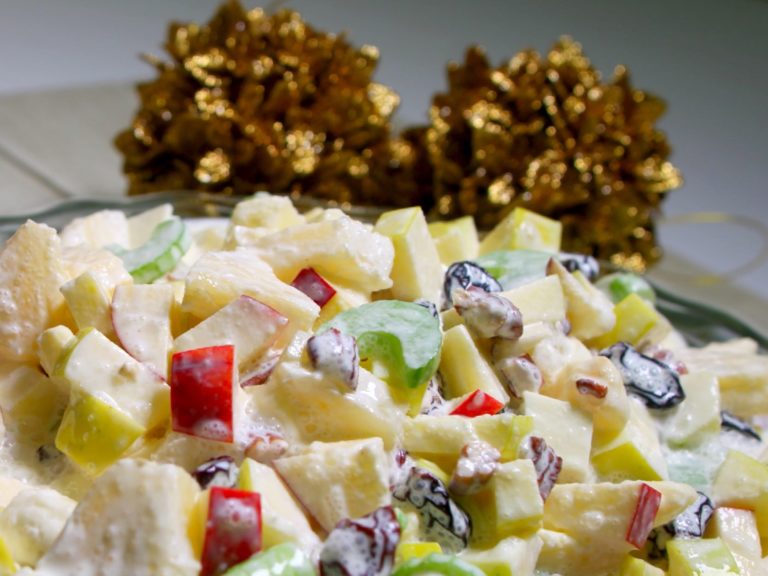 Ensalada De Manzana Navideña Receta Fácil